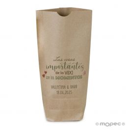 Bolsa Kraft Las cosas Importantes 12x22,5cm. min.25 | Mopec